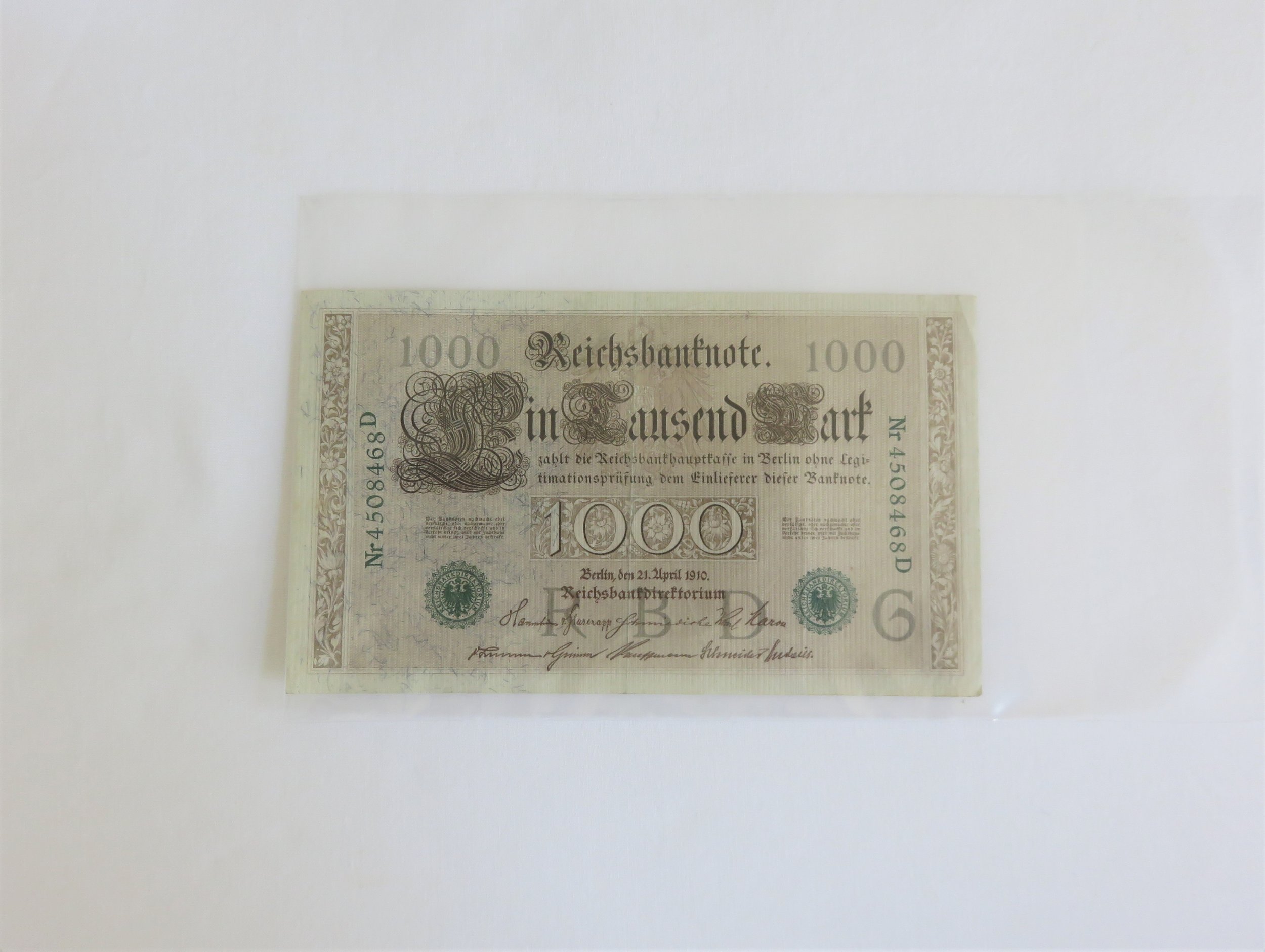 Germany. 1910 - 1,000 Mark Note — WW2 Collectors World