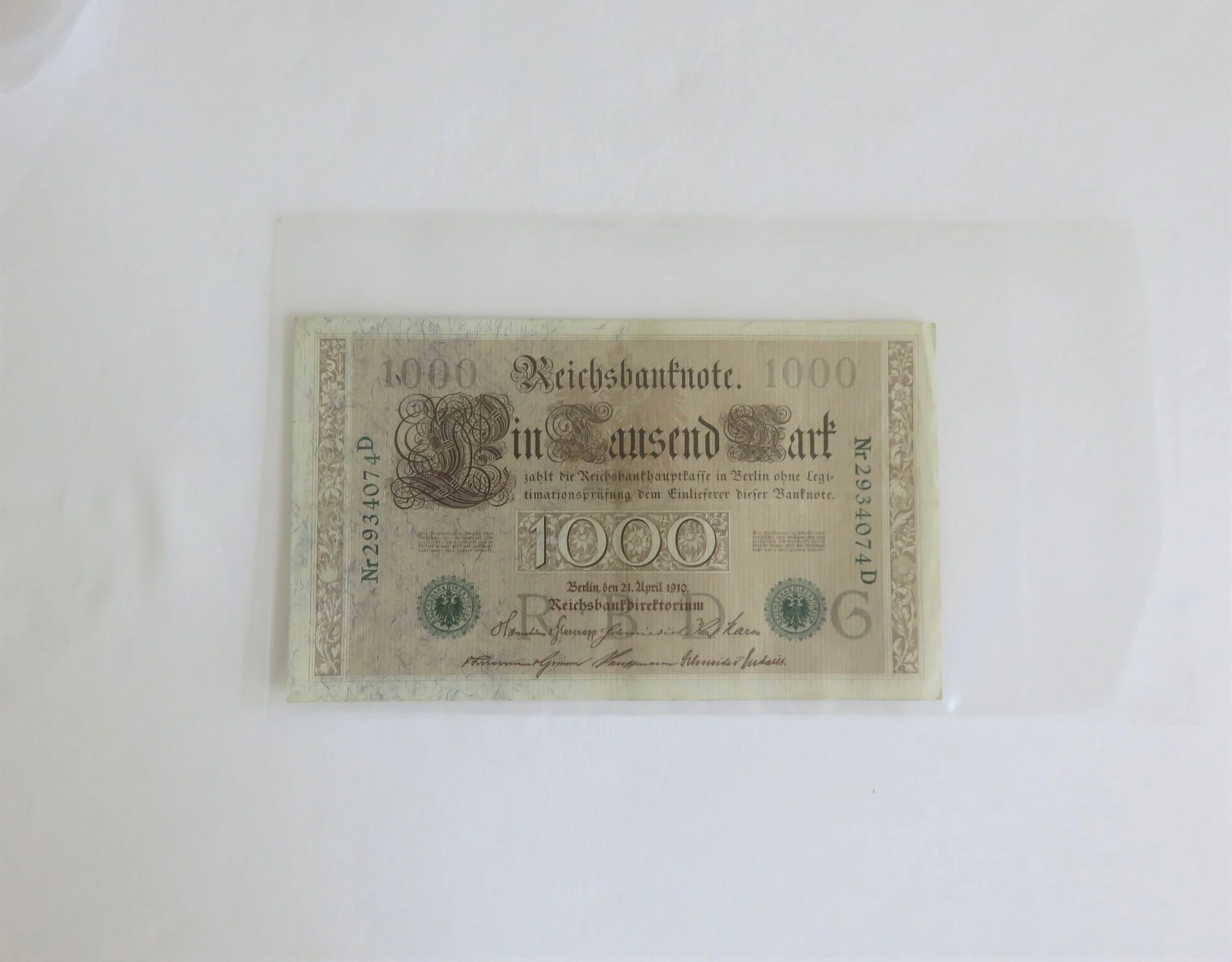 Germany. 1910 - 1,000 Mark Note — WW2 Collectors World