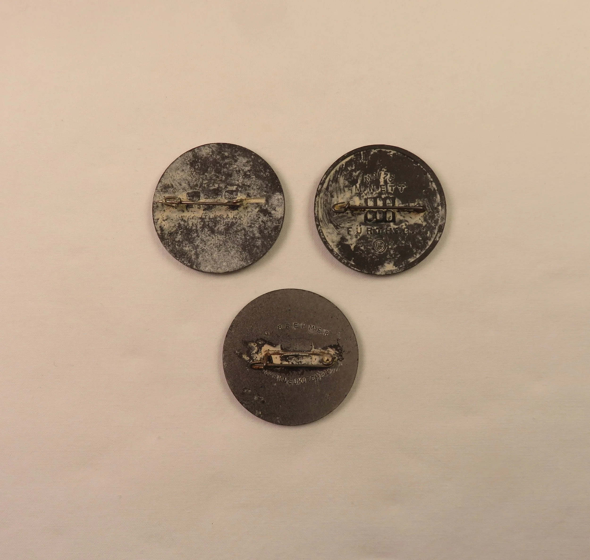 Germany. A lot of three NSDAP Reichparteitag (Nurenberg Rally) Badges ...