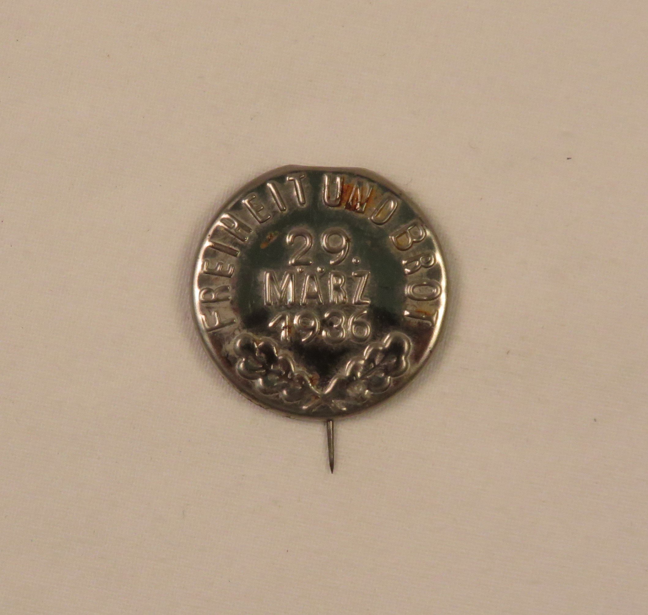 Germany. NSDAP "Freedom & Bread" Election March 29, 1936 Pin — WW2 ...