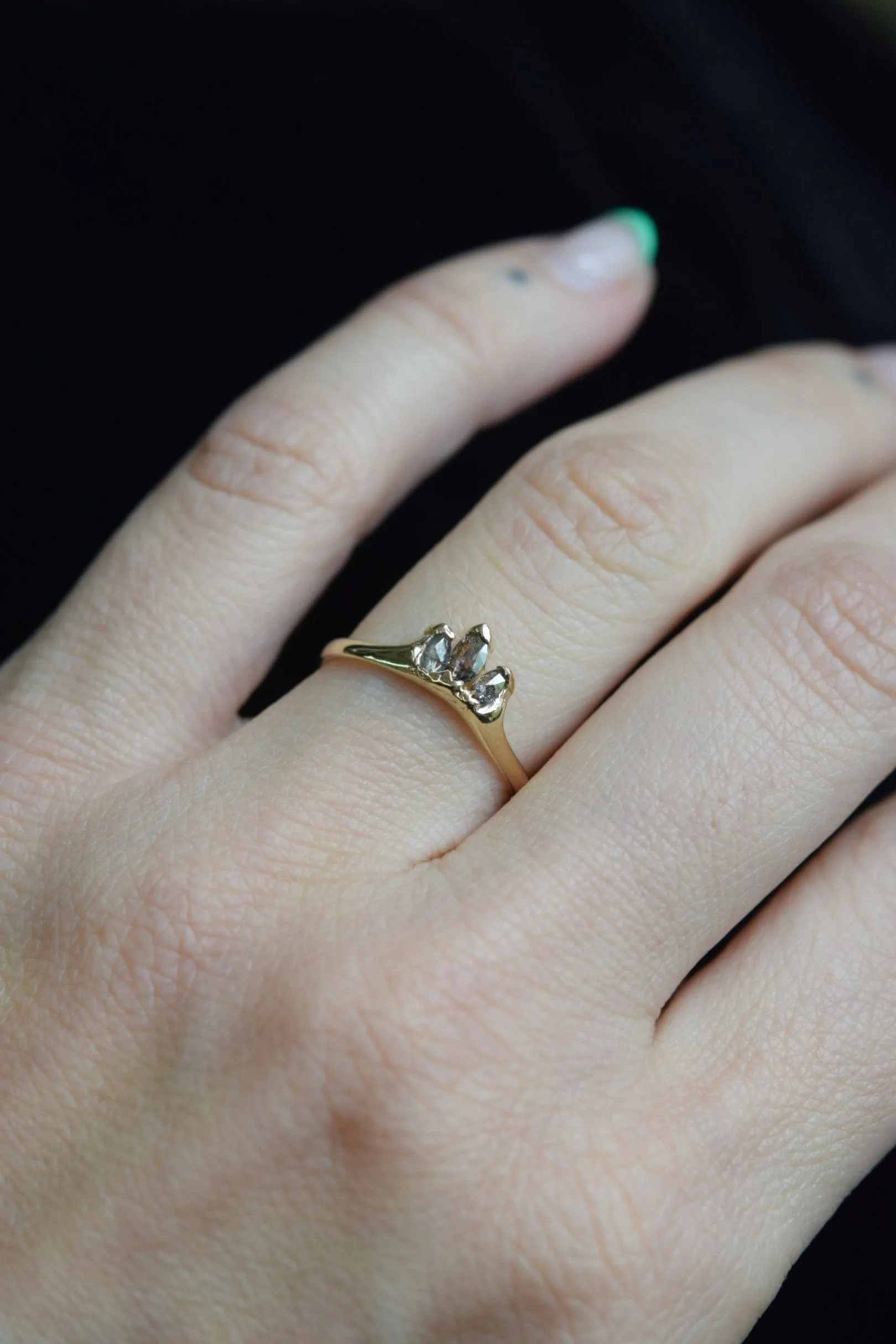 Diamond Coffin Shake Ring — Modern Mourning