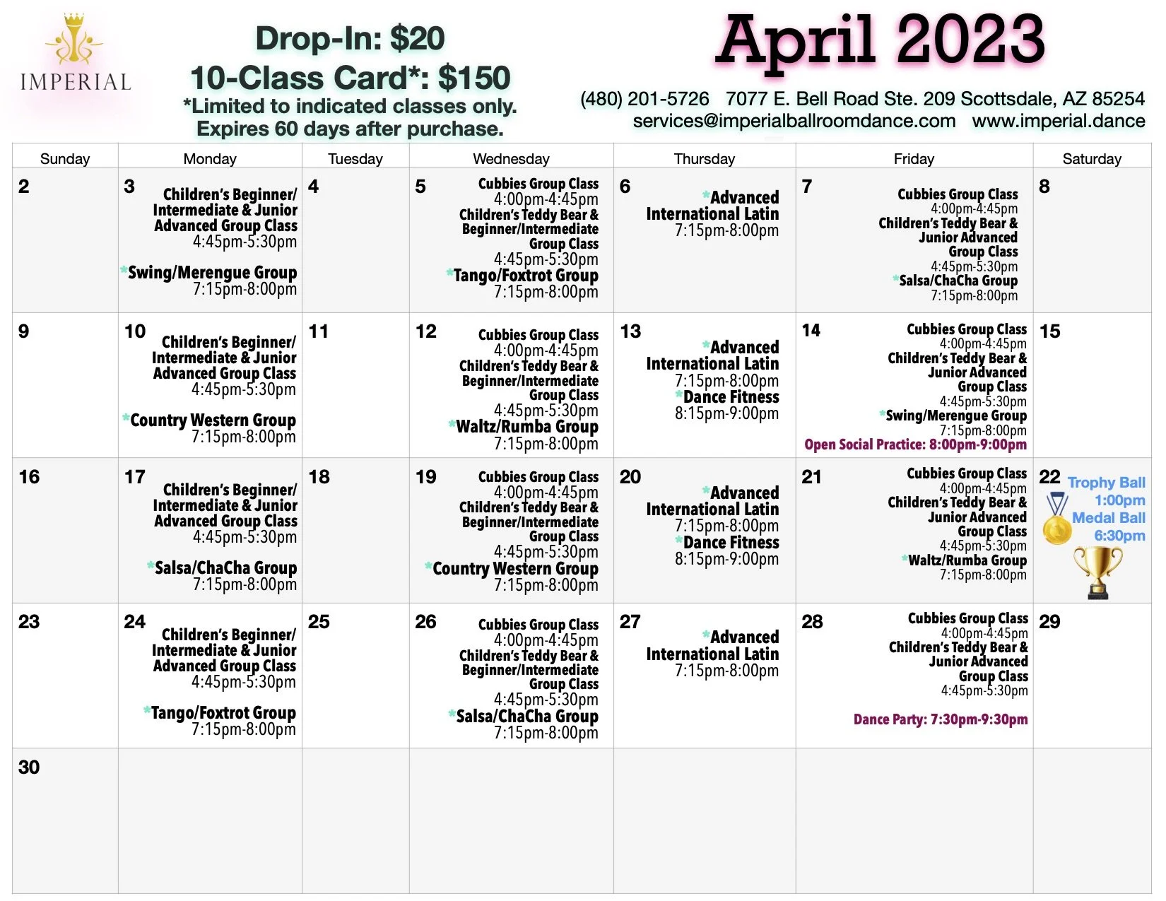 Drop In Dance Class for Only $20 - Social Dancing — Imperial Ballroom ...