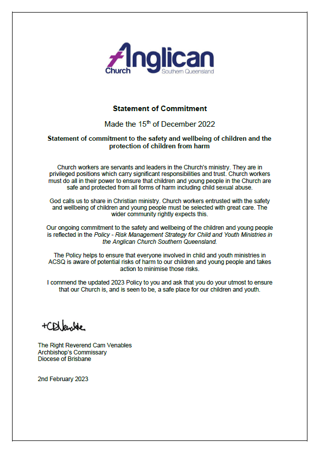 Safeguarding Home — Anglican Church Southern Queensland