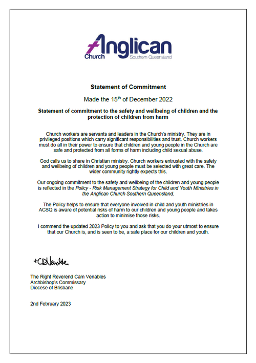 Safeguarding Home — Anglican Church Southern Queensland