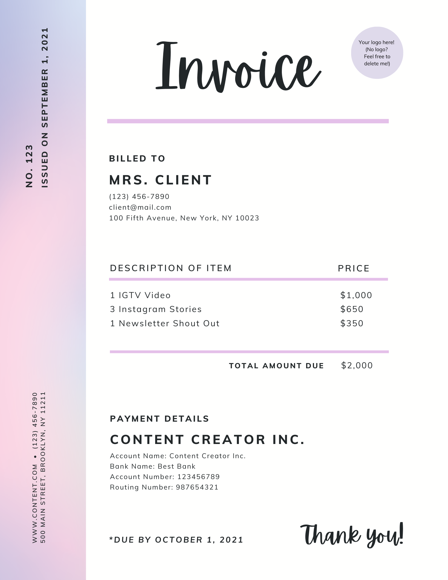 Free, Printable, Professional Invoice Templates To, 50% OFF
