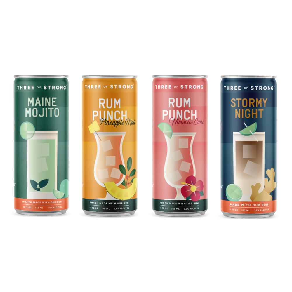 Ready To Drink Cocktails | Three of Strong Spirits | Maine Craft Rum