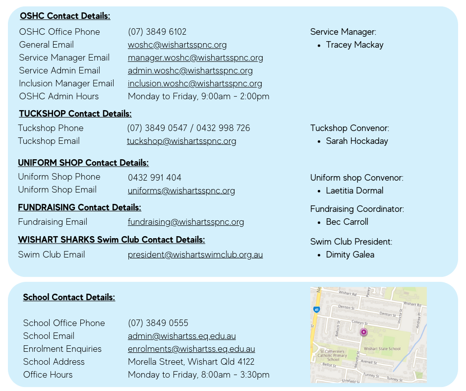 Contact Us — Wishart State School P&C Association