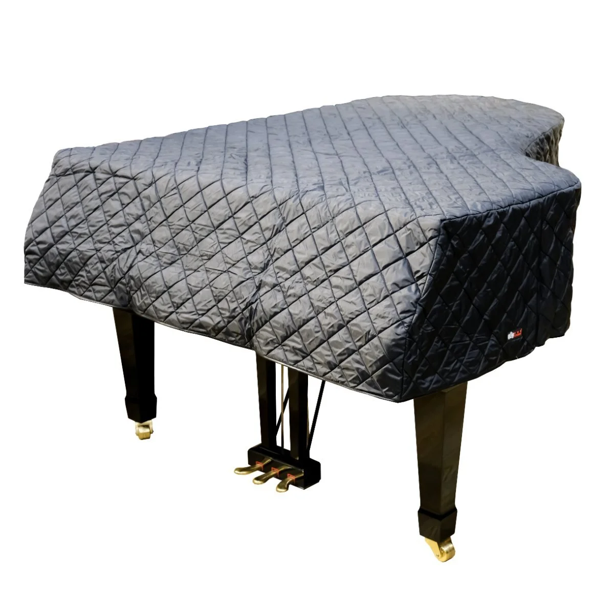 Upright piano cover, black, cotton, with logo — Australian Music World