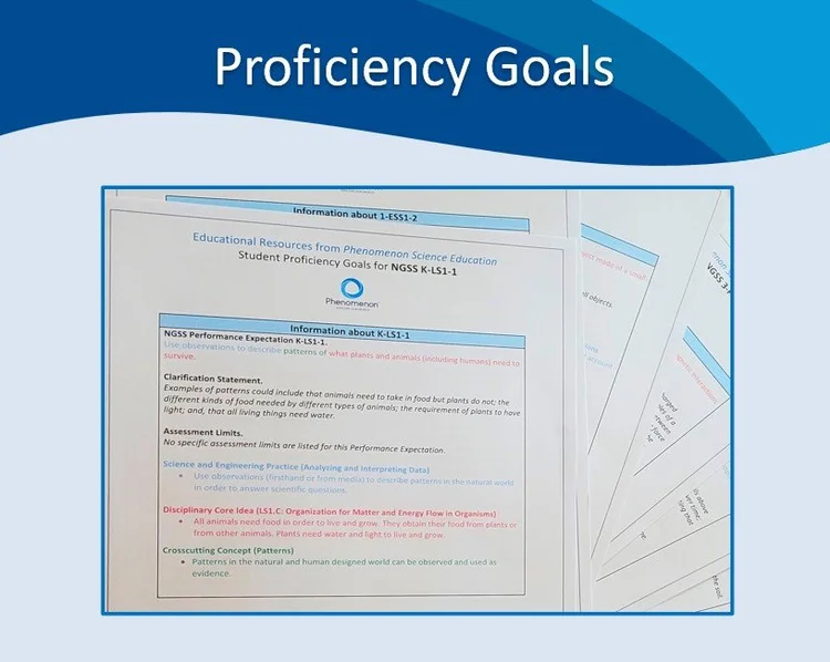 Proficiency Goals — Phenomenon Science Education