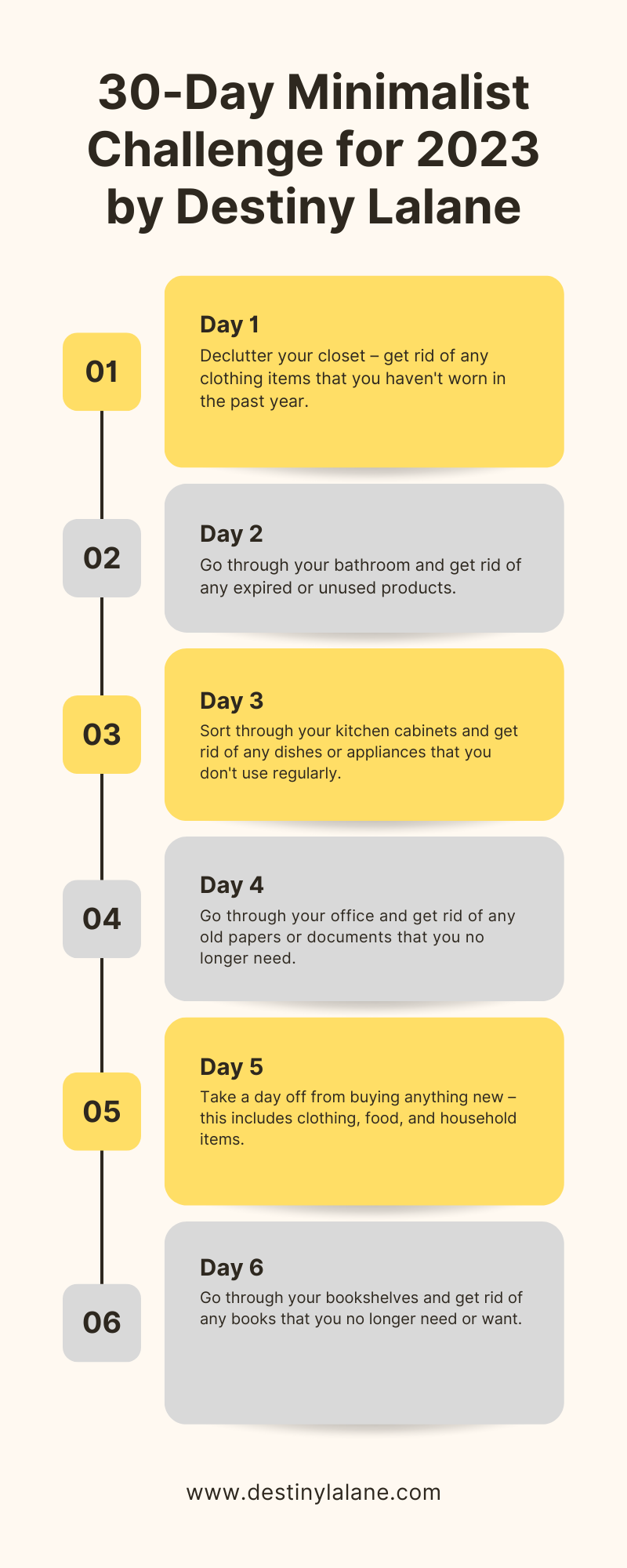 30-Day Minimalist Challenge for 2023 — Destiny Lalane