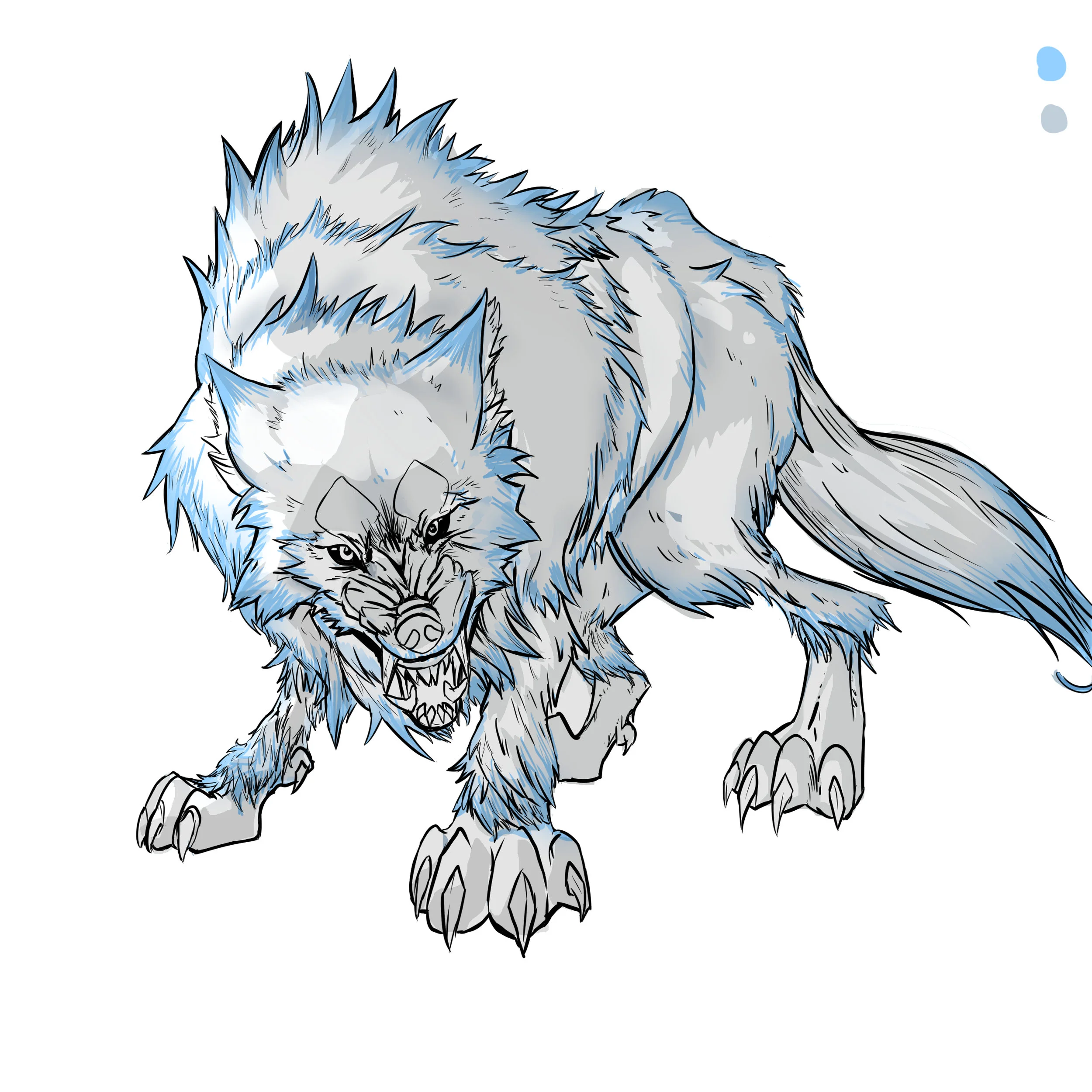 How To Draw Ice Wolf