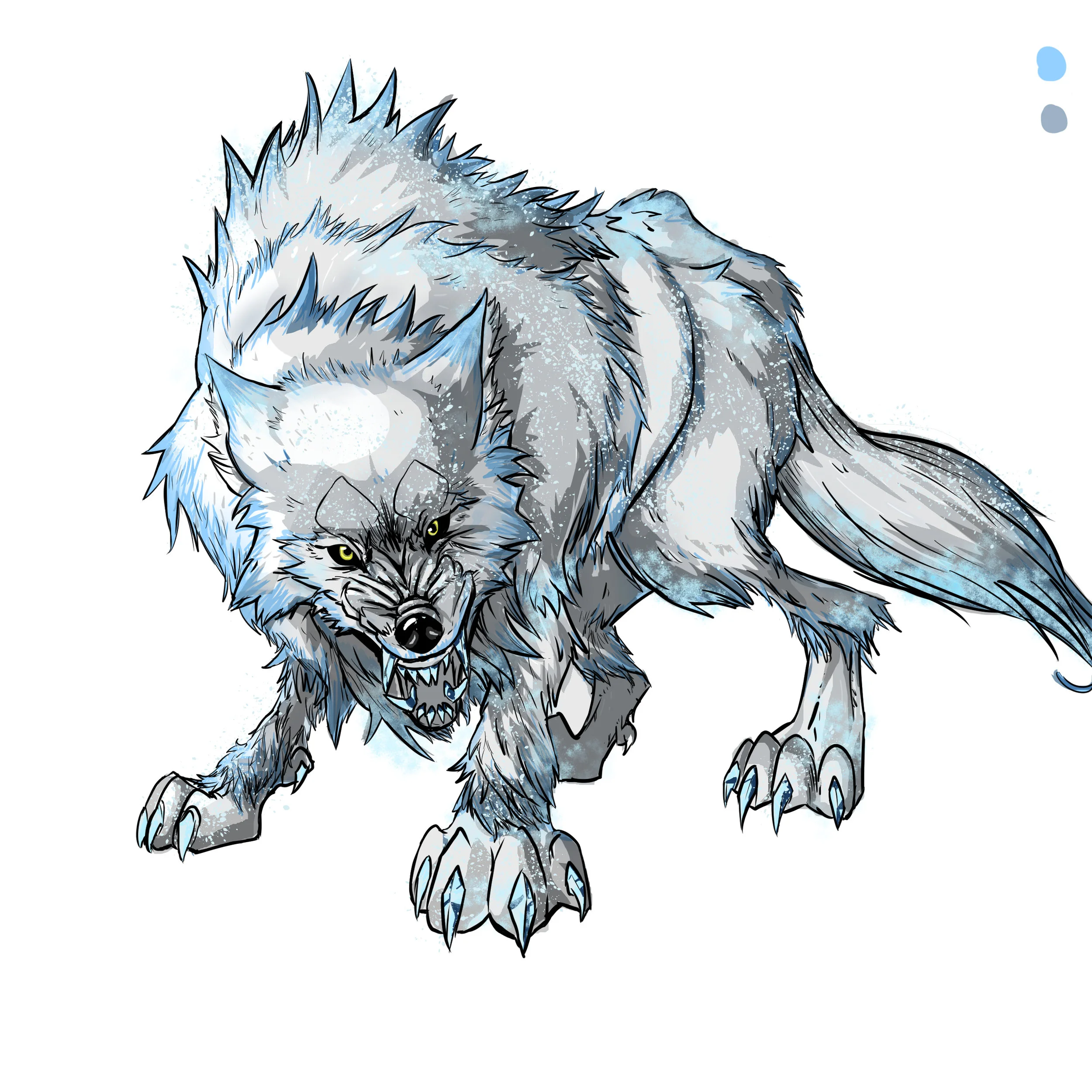 Ice Wolf Drawing