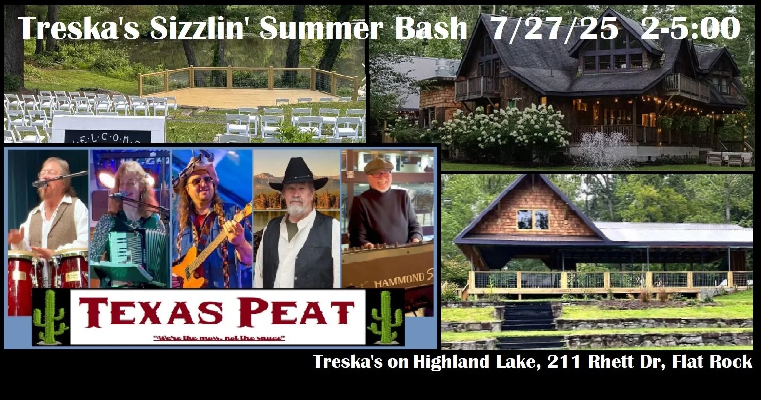 Treska’s Sizzlin’ Summer Bash with Texas Peat! — Flat Rock Together
