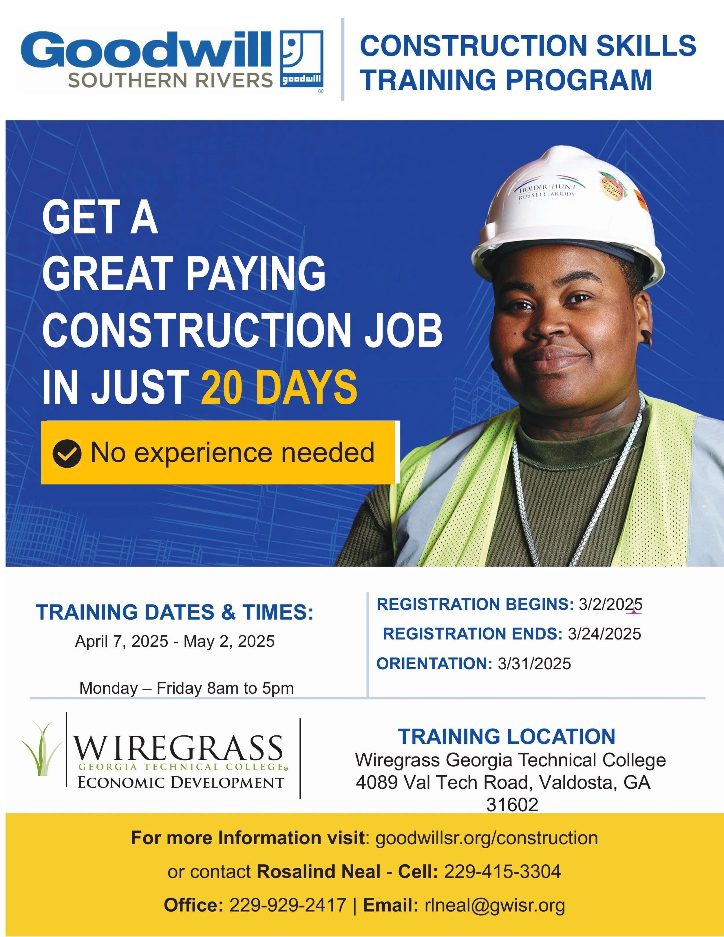 Valdosta Construction Skills — Goodwill Southern Rivers