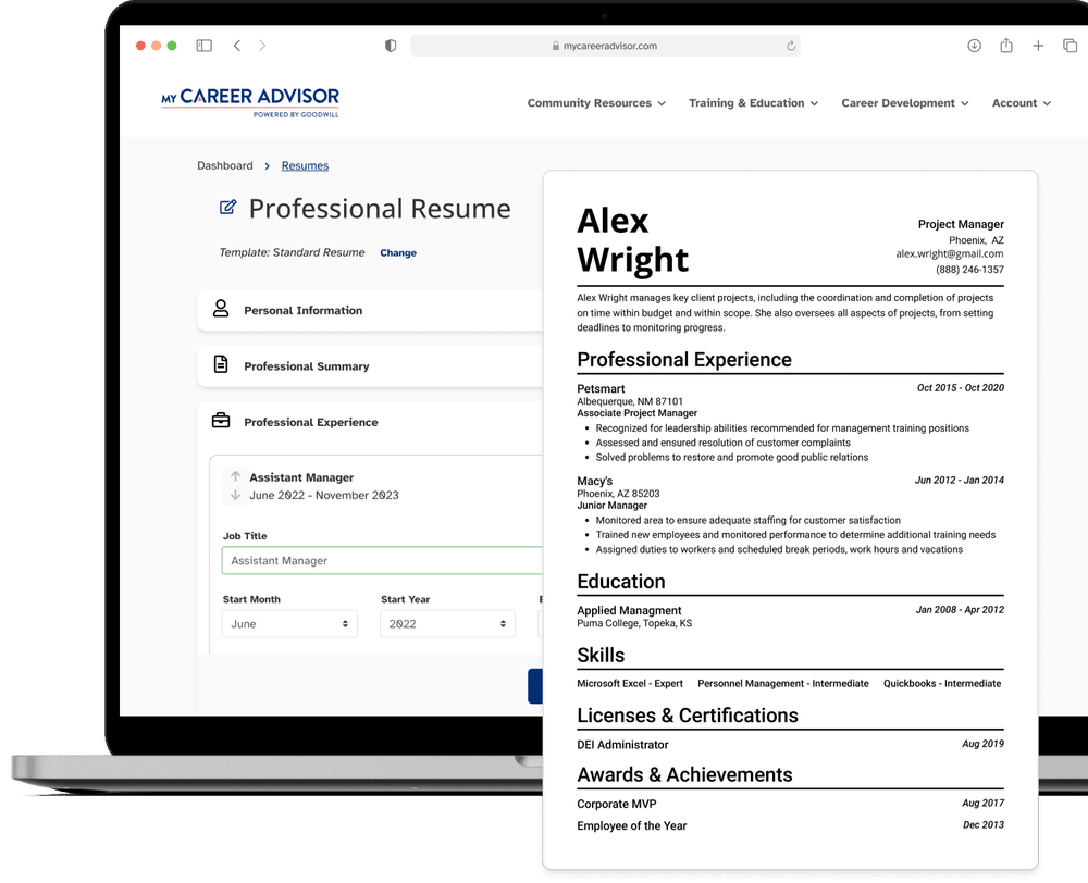Virtual Career Center — Goodwill Southern Rivers