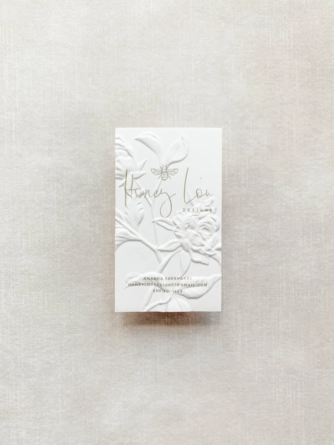 Sculpted embossing business cards — LETTERING BY GRG