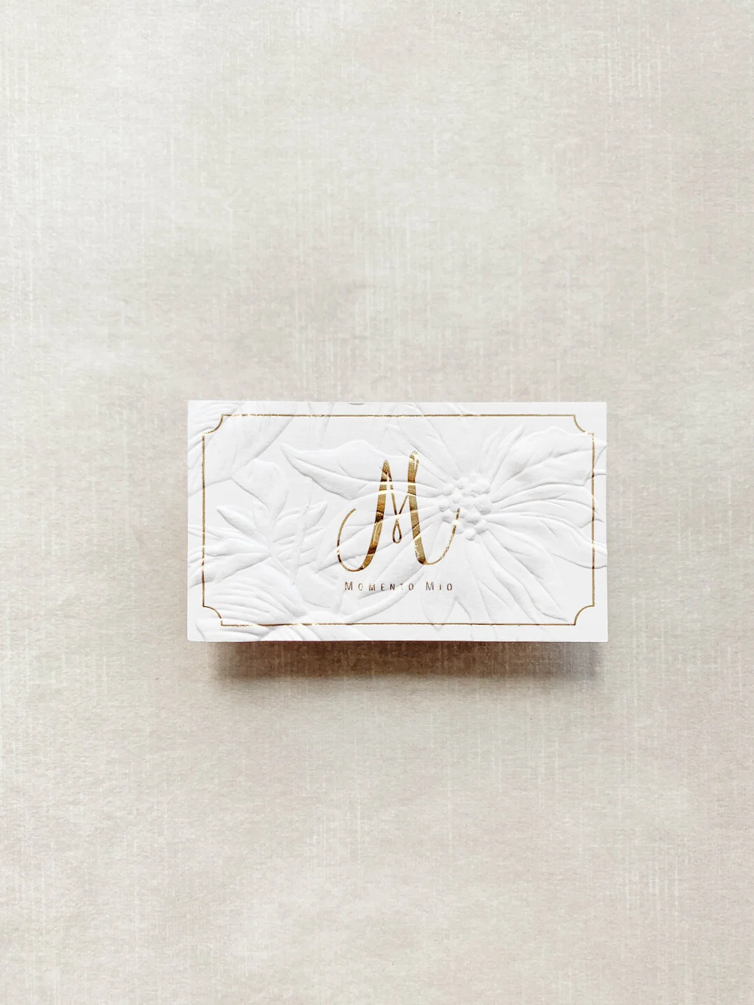 Sculpted embossing business cards — LETTERING BY GRG