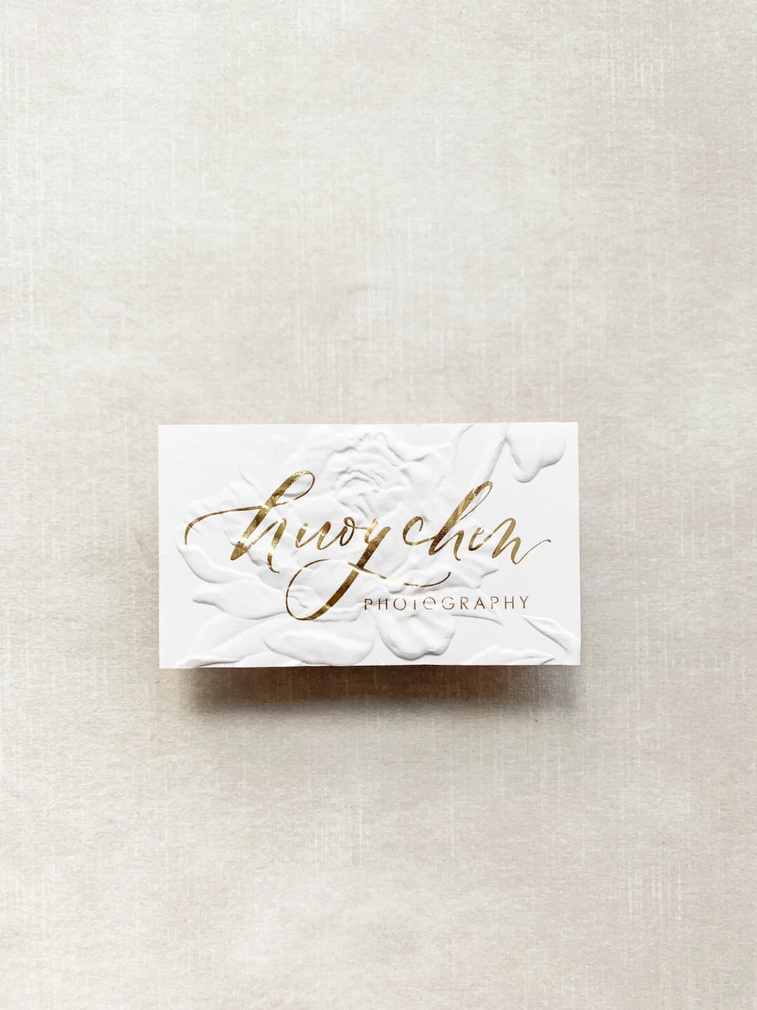 Sculpted embossing business cards — LETTERING BY GRG
