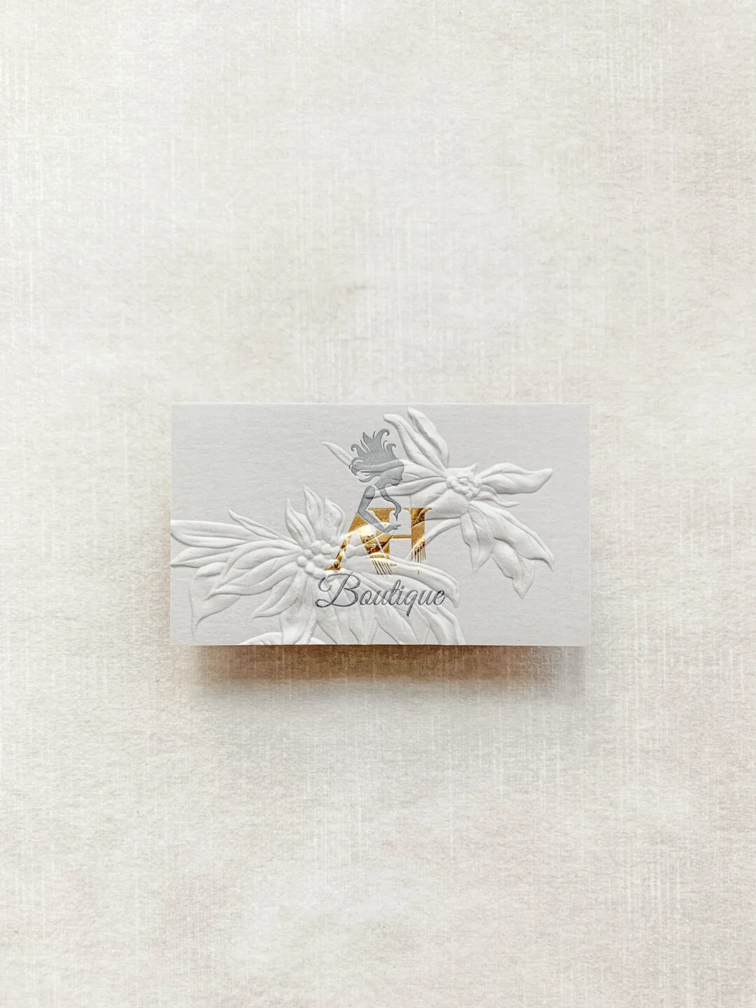 Sculpted embossing business cards — LETTERING BY GRG