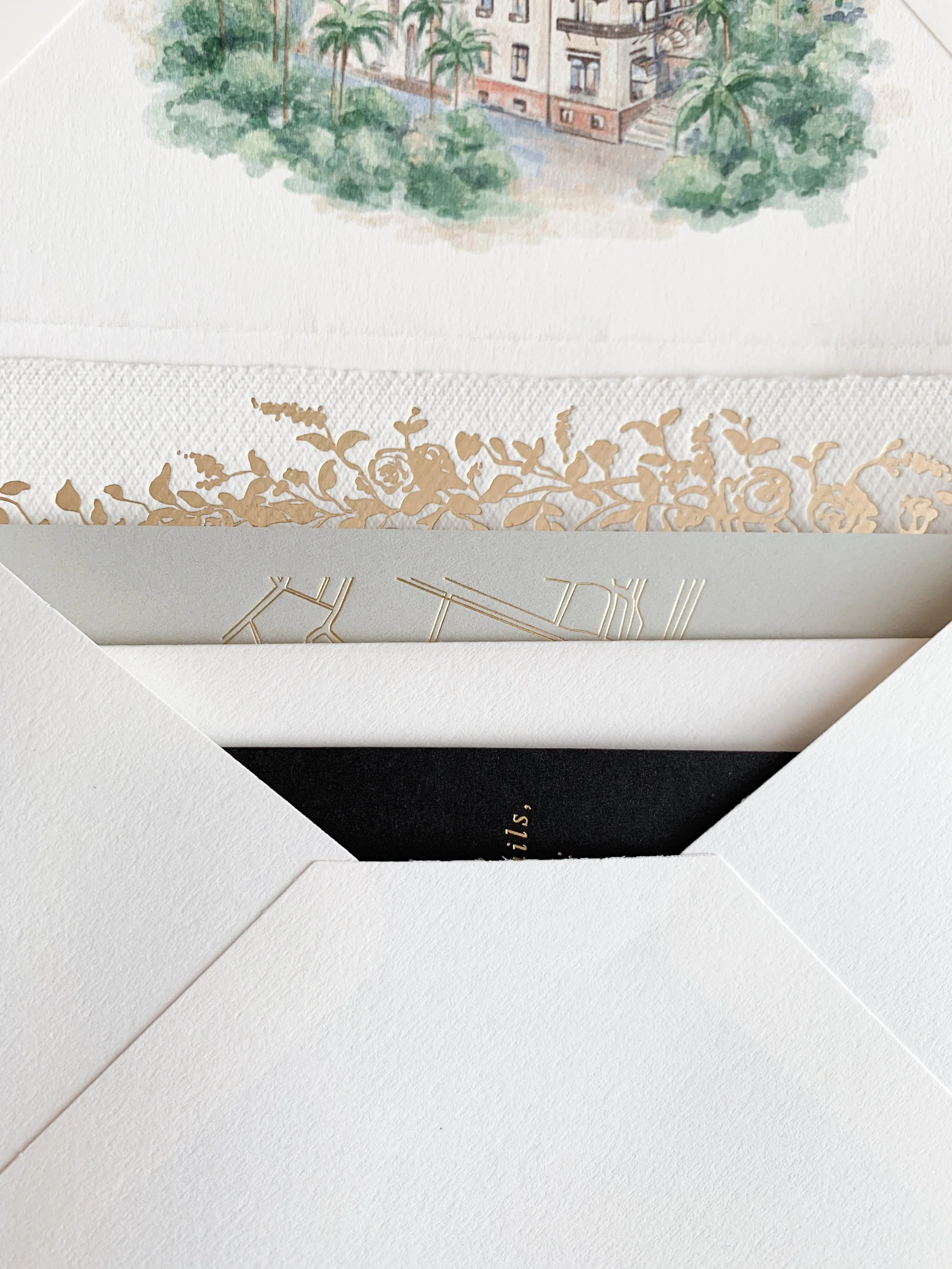 Handmade cotton paper wedding invitations — LETTERING BY GRG