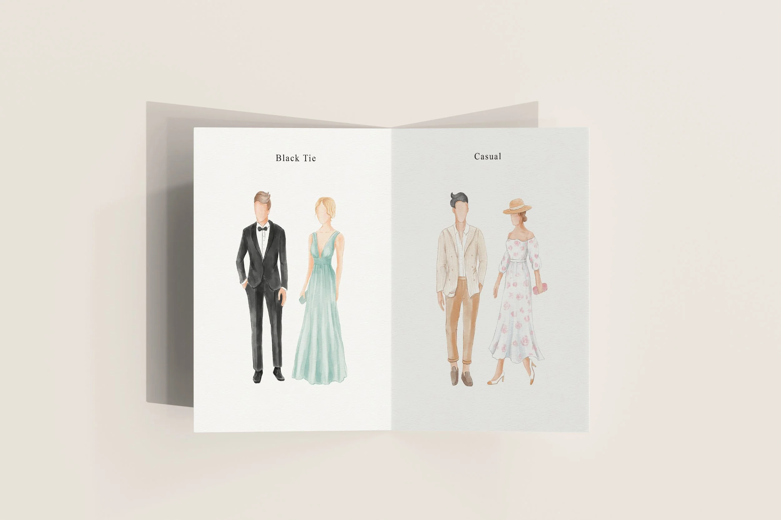 Wedding dress code card — LETTERING BY GRG