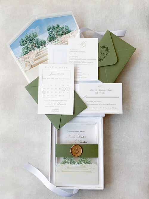 Wedding invitation boxes | Lettering By GRG