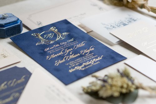 Luxury Velvet wedding invitations | Lettering By GRG