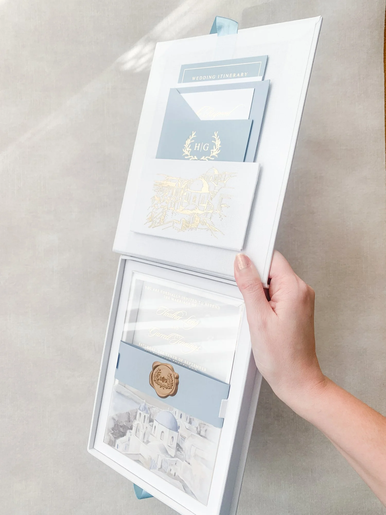 Perfect Wedding Velvet Box Invitation — LETTERING BY GRG