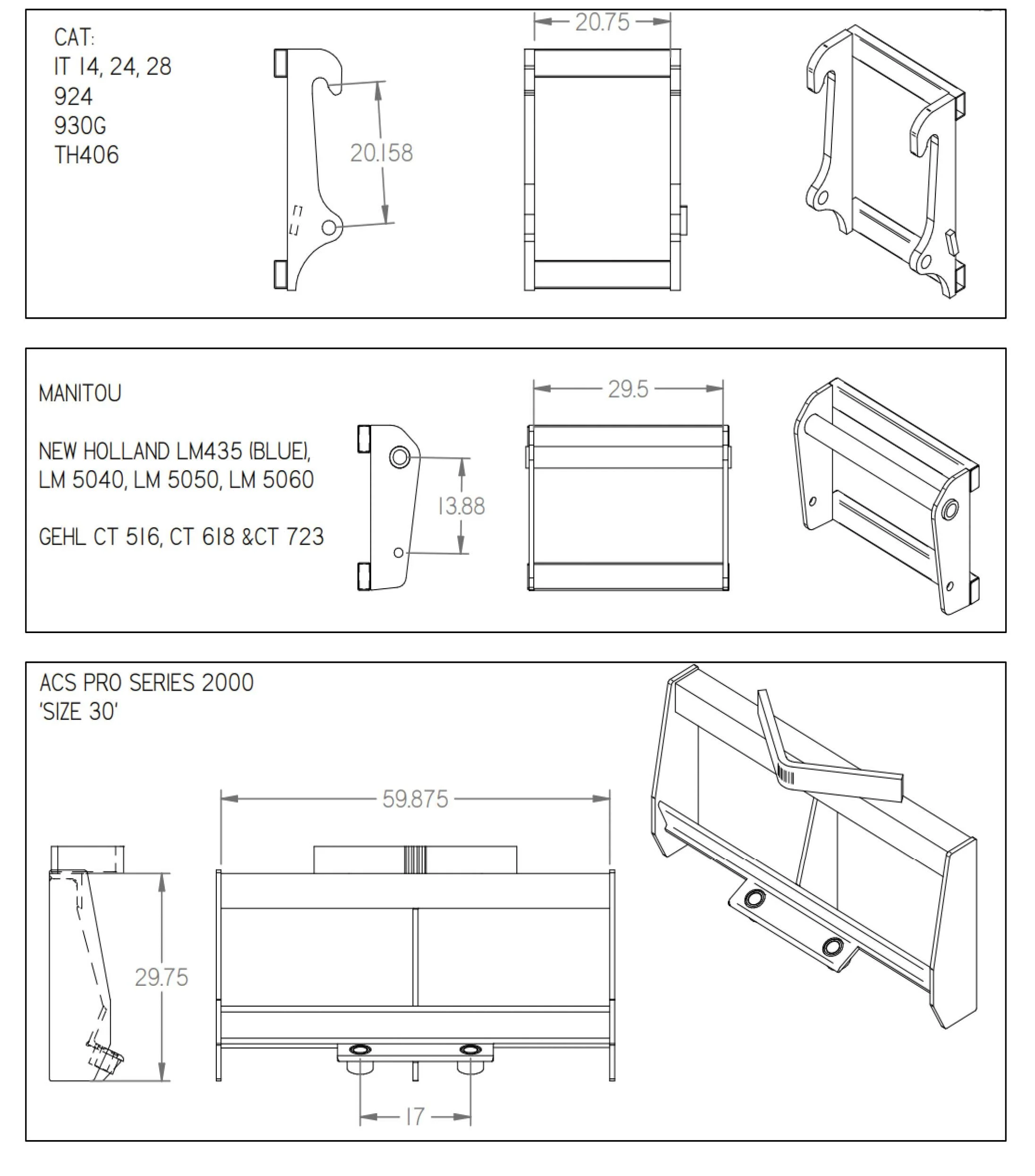 Wheel Loader/Telehandler Mounts — Midwest Sidewalls