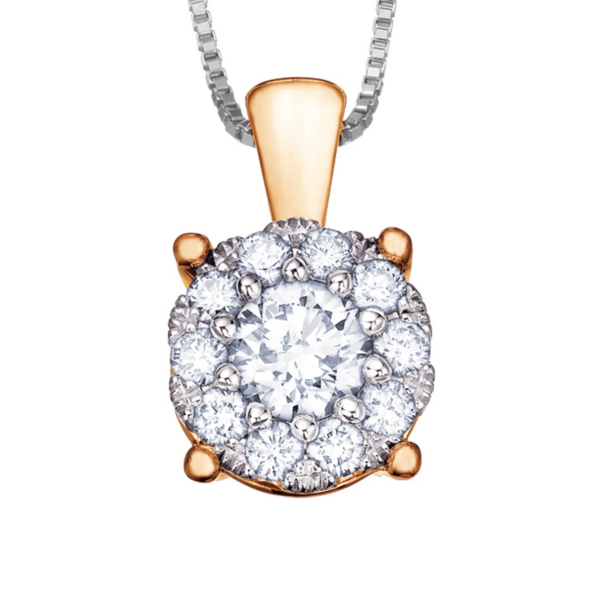 0.50 Carat Illusion Setting Diamond Necklace — Stones Jewellery | Best ...