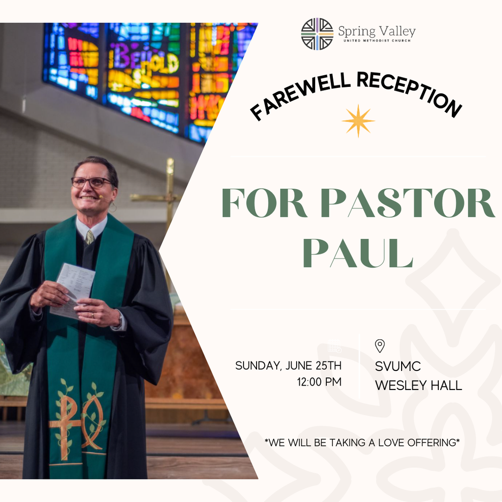 Farewell Reception for Pastor Paul Gould — Spring Valley United ...
