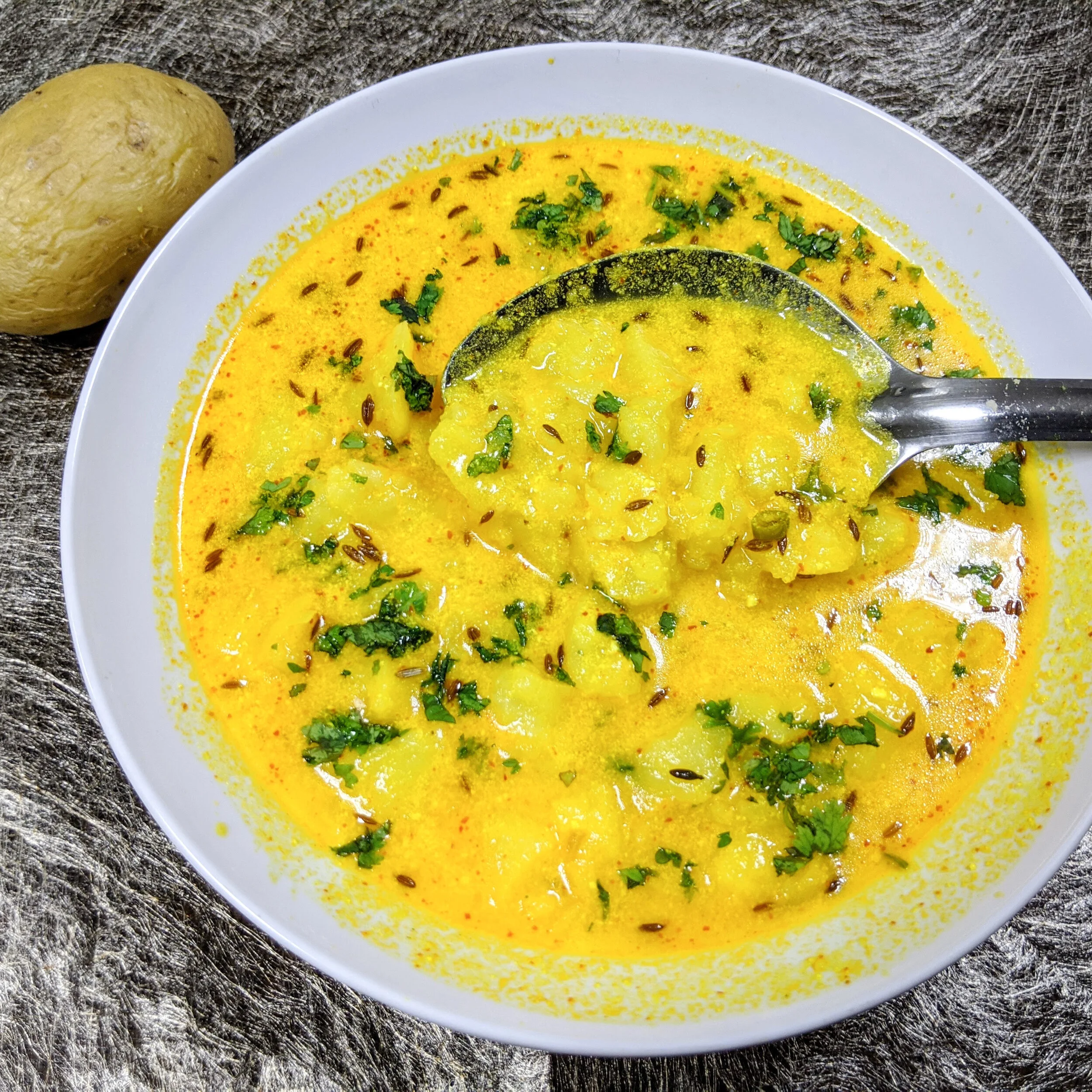 Homemade Dahi Aloo Sabzi Recipe — Chhaya's Food
