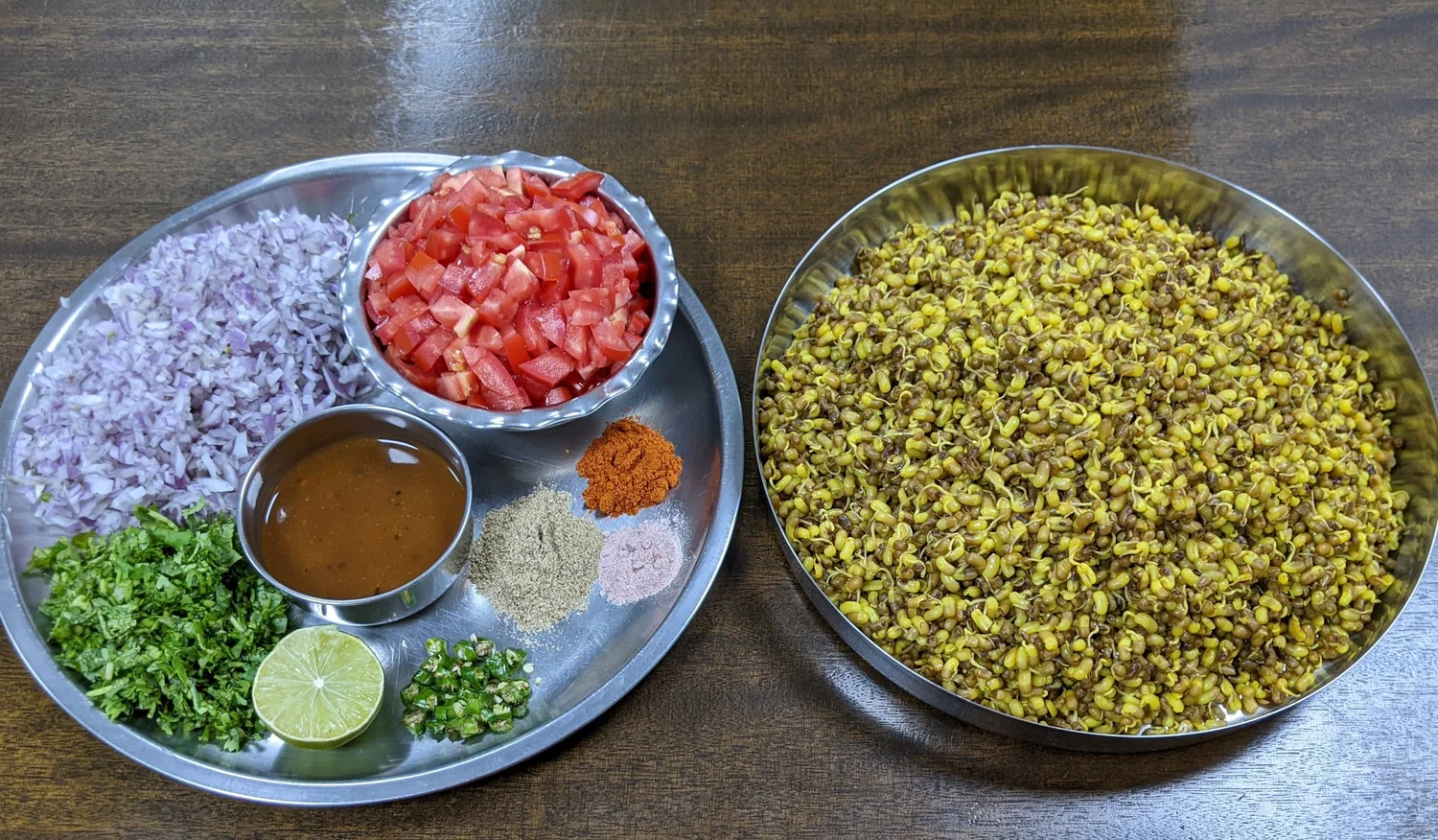 Homemade Sprouted Moth Chaat Recipe — Chhaya's Food