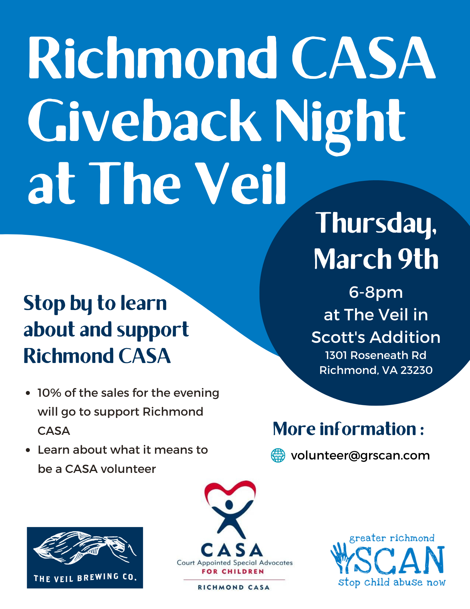 CASA | Information/Give Back Night — The Veil Brewing Co.
