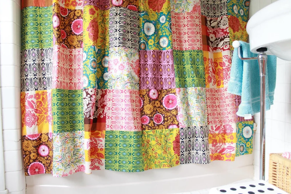 How to sew a patchwork shower curtain — Made by Rae