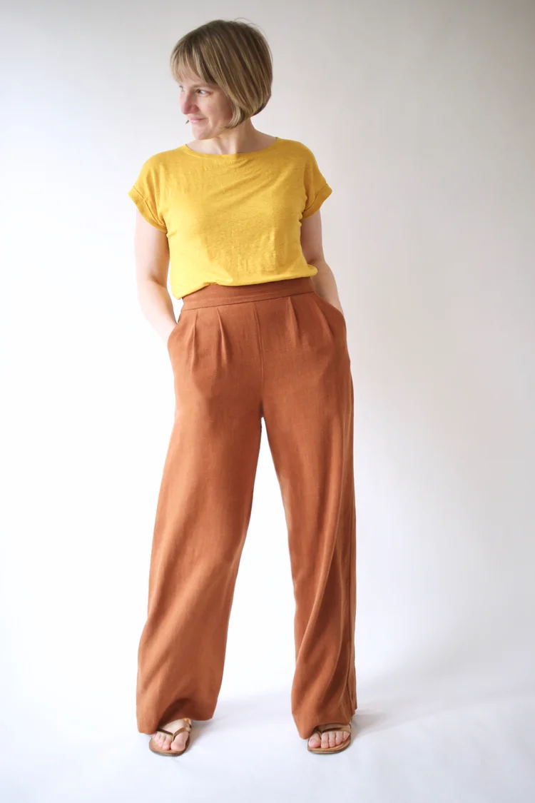 Rose pants in viscose-linen — Made by Rae