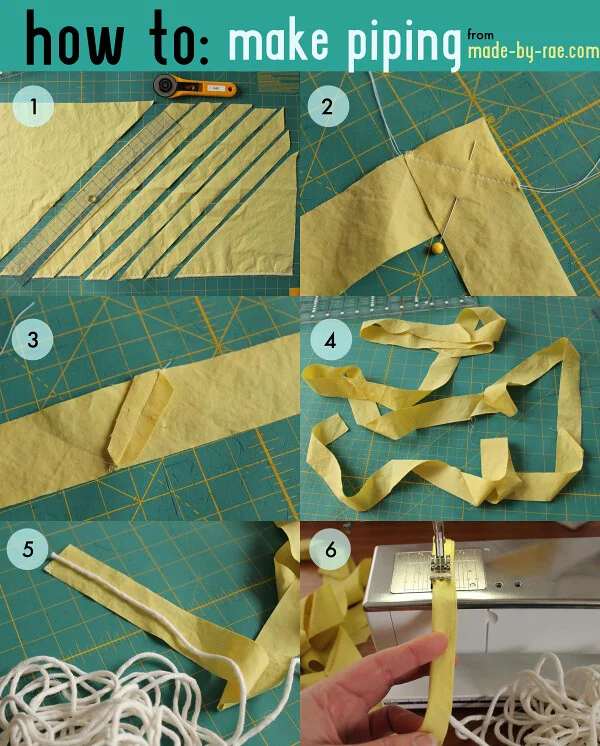 How to sew piping — Made by Rae