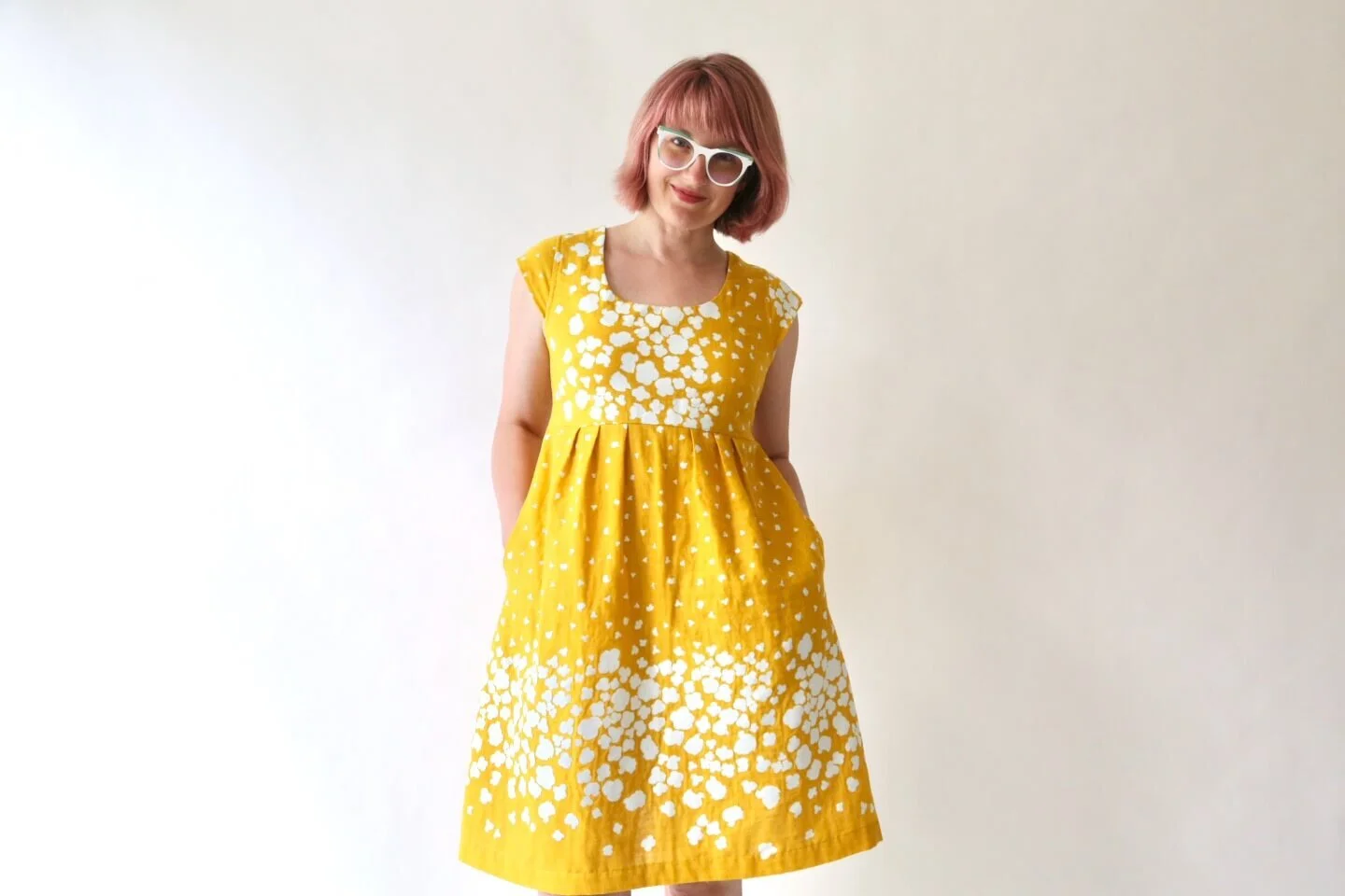 Yellow border print Trillium Dress — Made by Rae