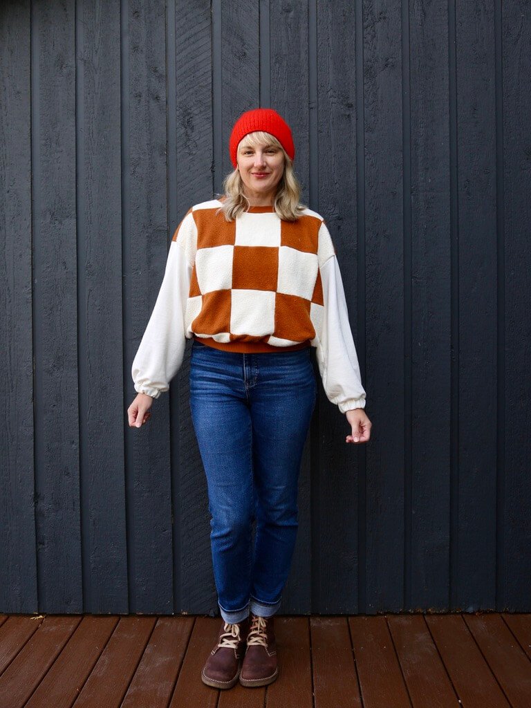 Checkerboard Sweatshirt — Made by Rae