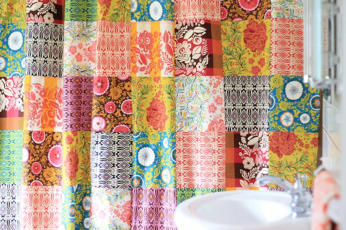 How to sew a patchwork shower curtain — Made by Rae