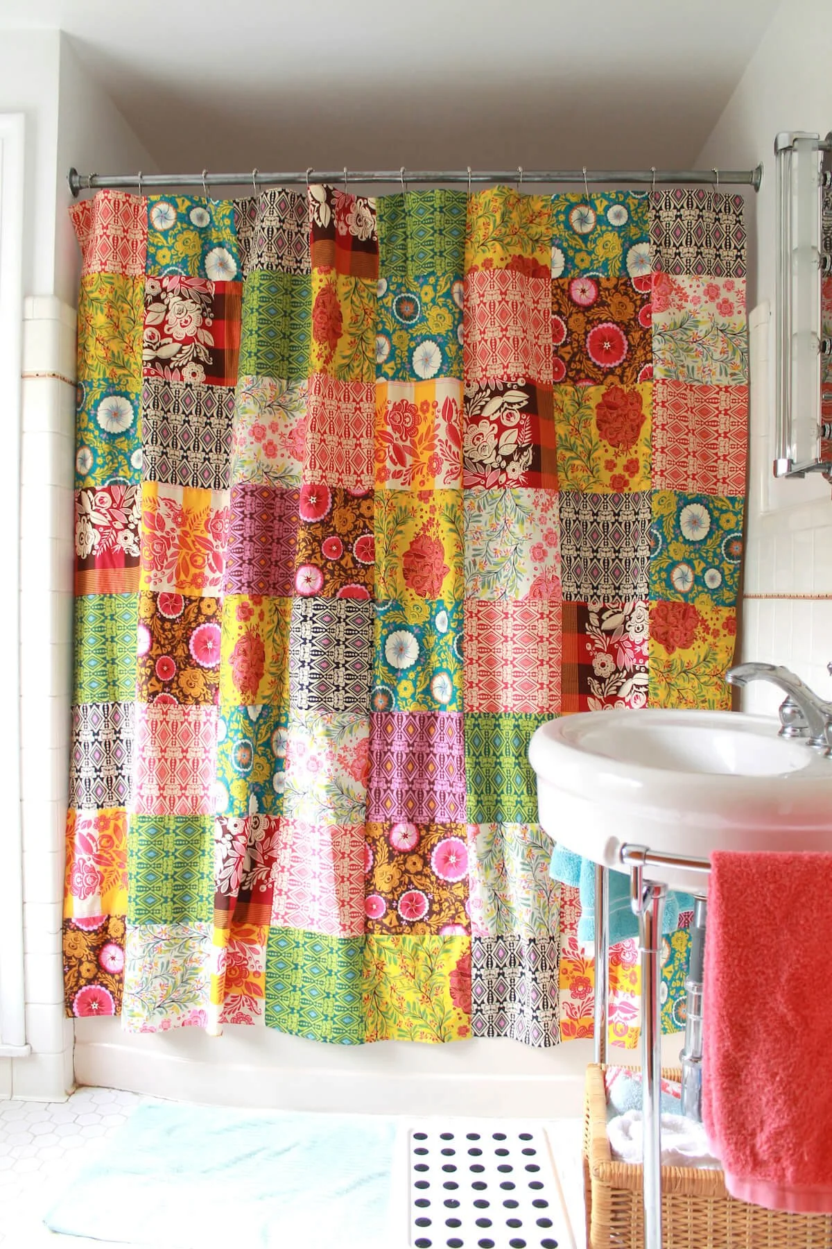 How to sew a patchwork shower curtain — Made by Rae
