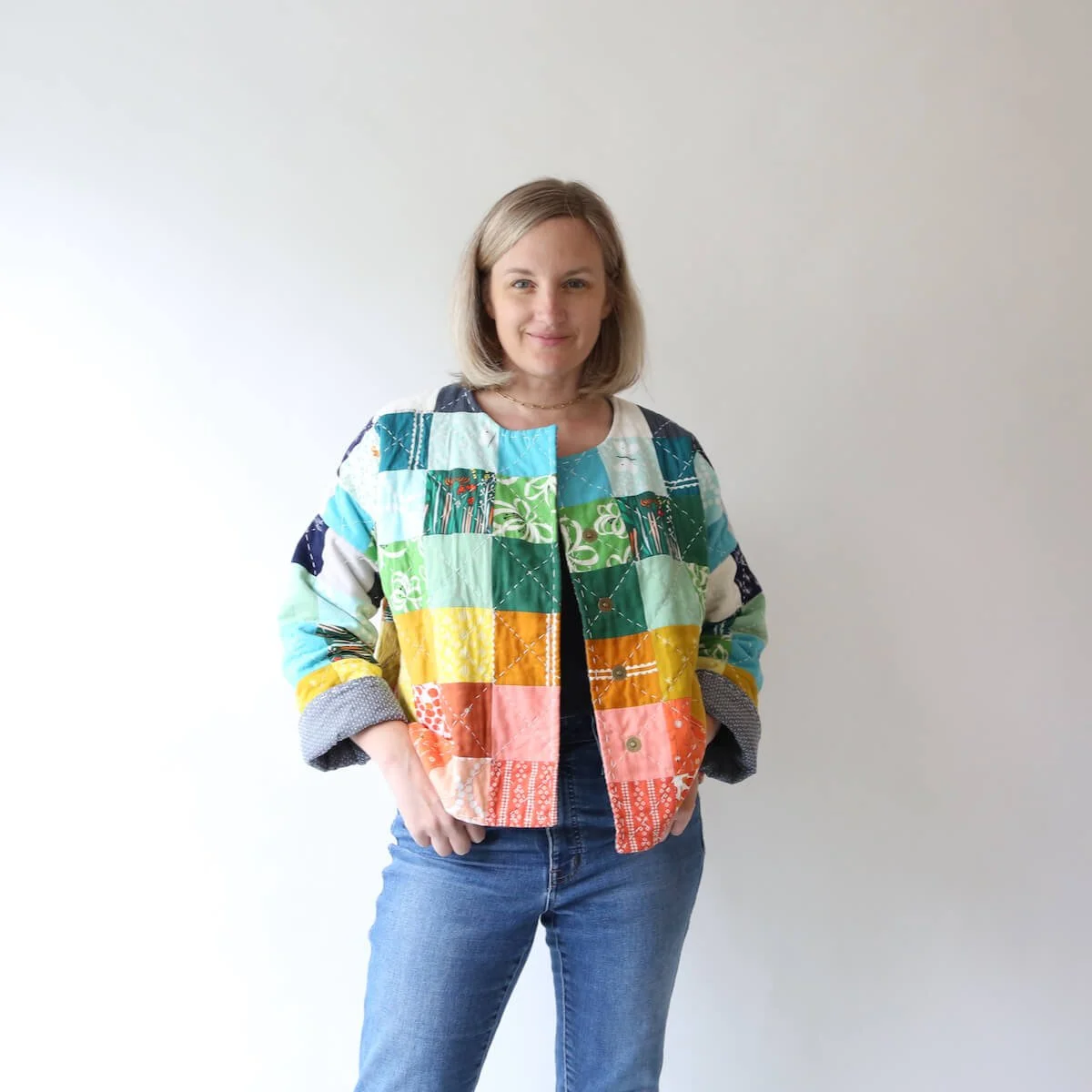 Finished: Quilted Rainbow Coat — Made by Rae