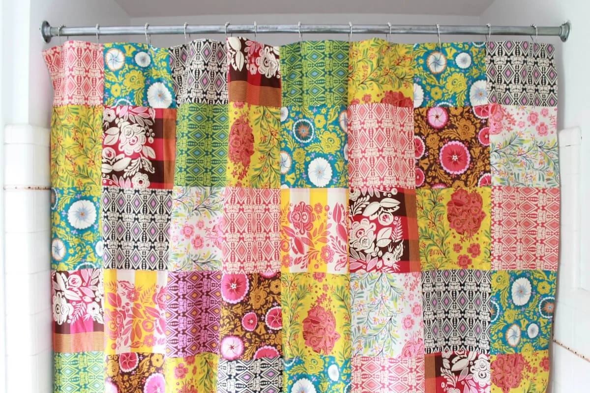 How to sew a patchwork shower curtain — Made by Rae