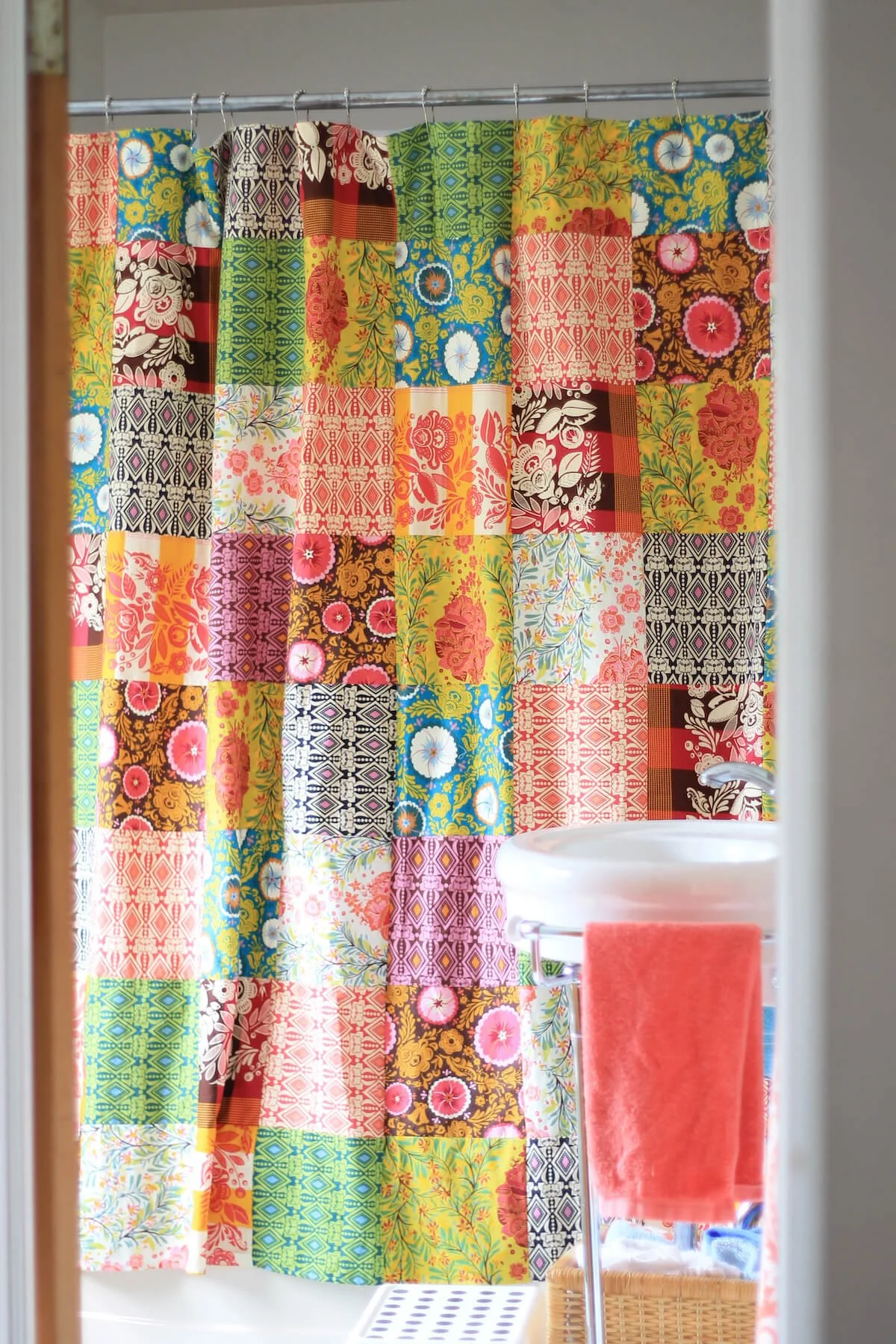 How to sew a patchwork shower curtain — Made by Rae