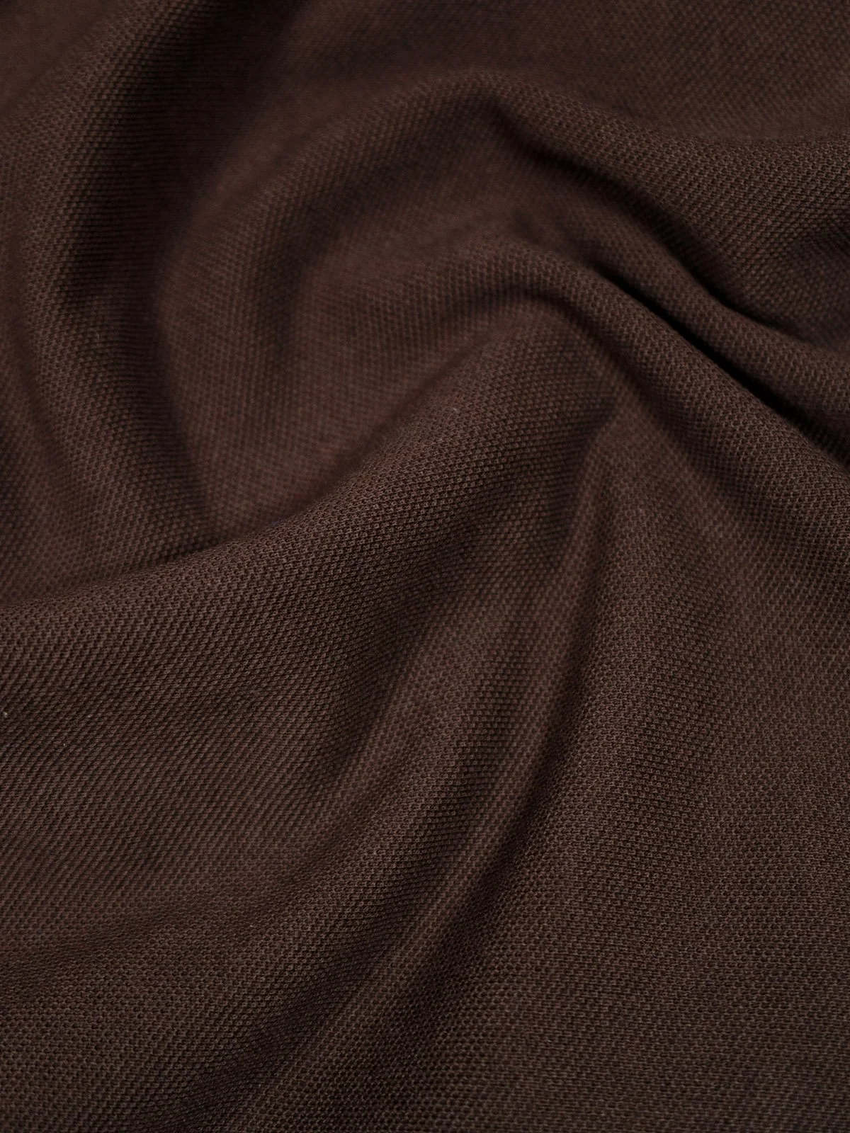 Pique Long Sleeve Spread Collar Polo - Chocolate Brown — The Anthology