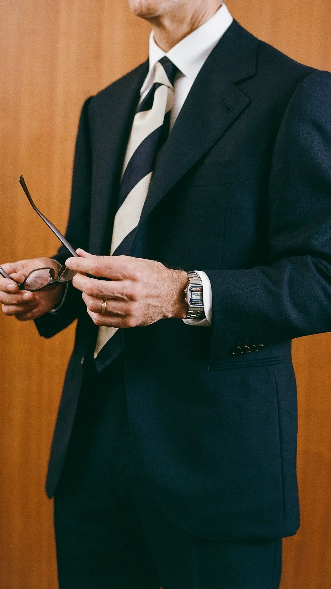 Tropical Wool Suit Jacket - Navy — The Anthology