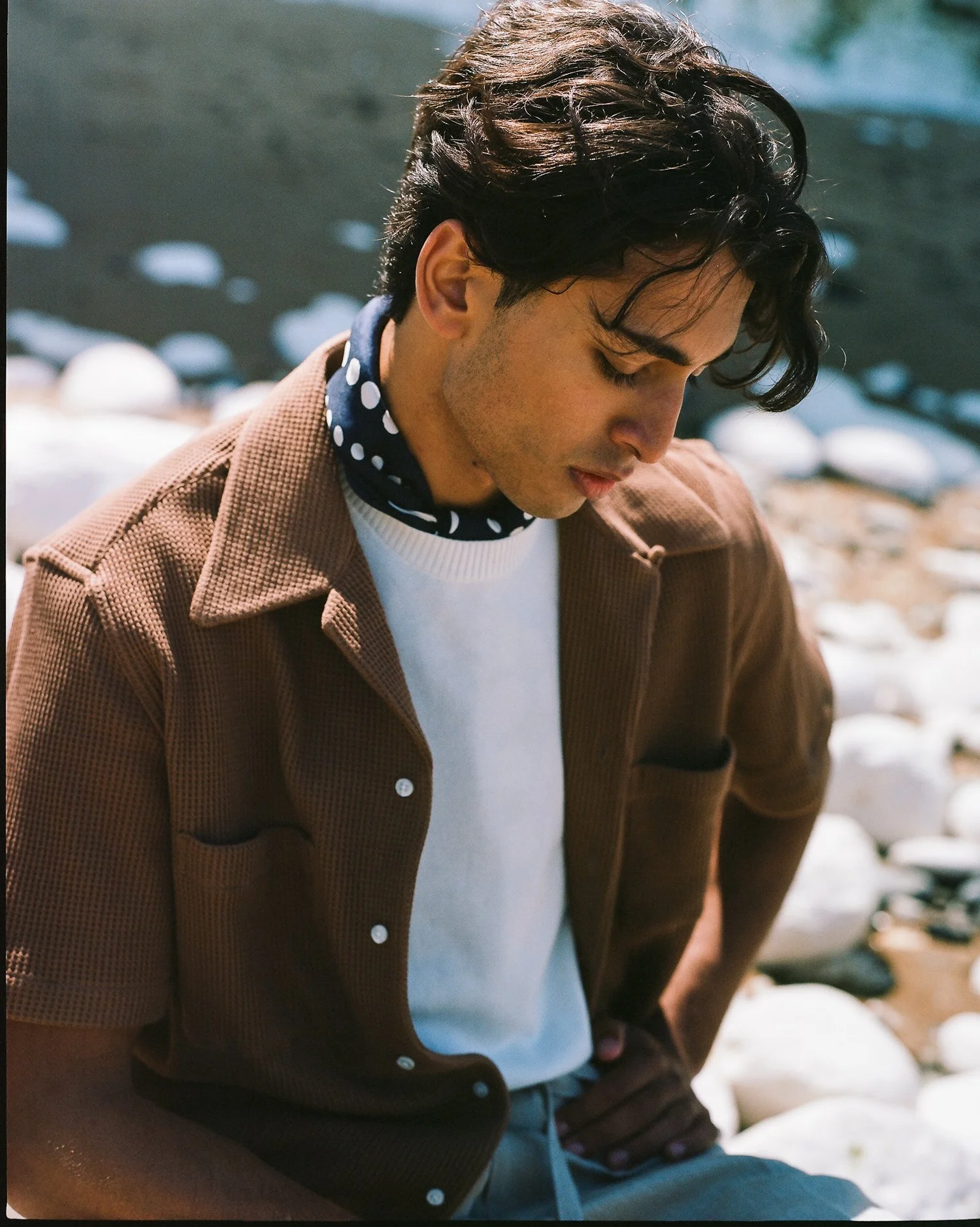 Cuban Camp Collar Shirt - Caramel Waffle — The Anthology