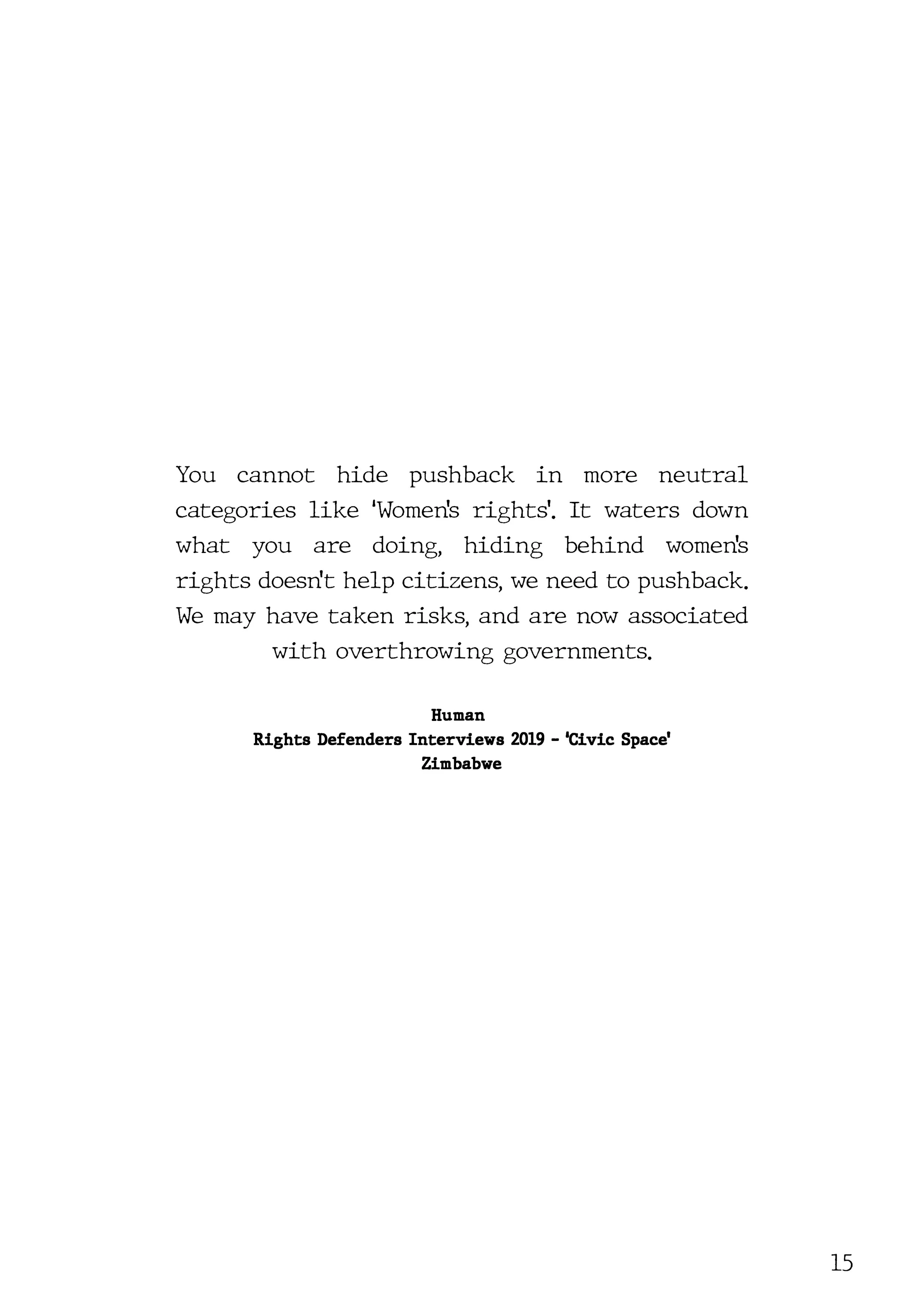 Impact project: Human Rights Defenders Pushing back — Development ...