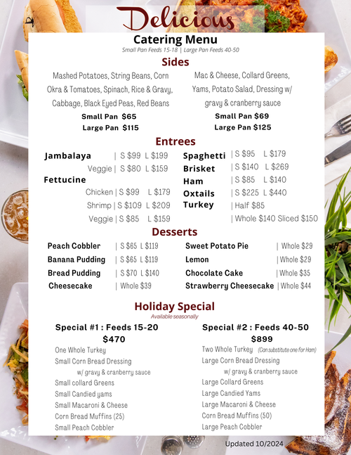 Catering — Delicious at The Dunbar