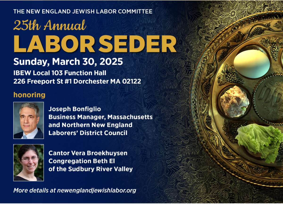 Labor Seder 2026 — New England Jewish Labor Committee